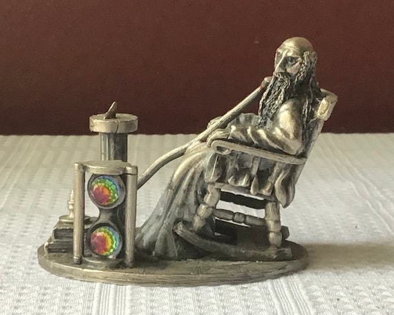 Vintage Pewter Old Father Time Figurine by Mark Locker - Etsy