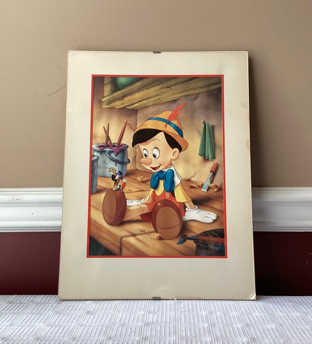 VTG Official Disney Pinocchio Lithograph Print, 1993 - Etsy