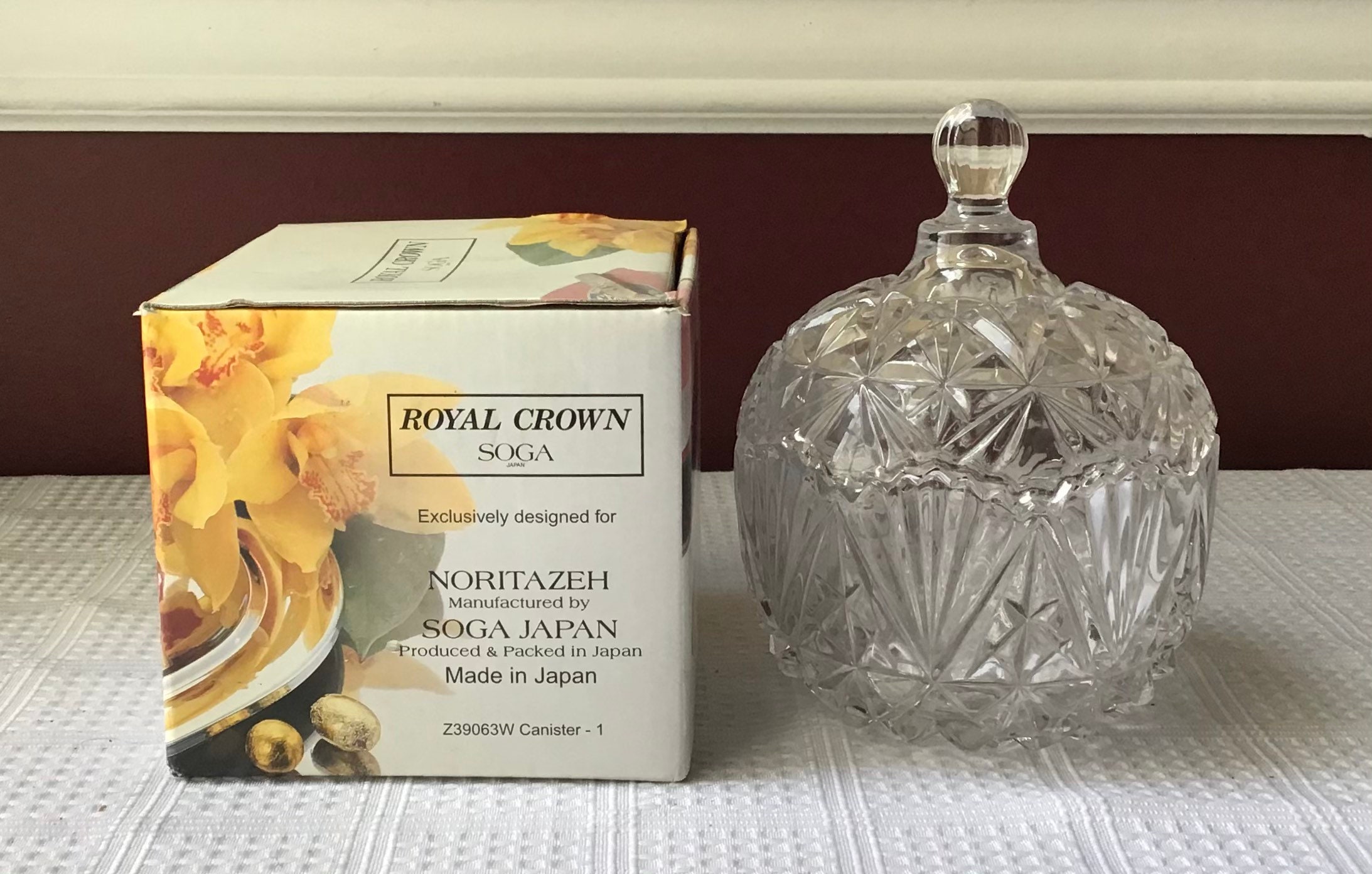 Vintage Noritazeh Royal Crown Soga Glass crystal Style | Etsy