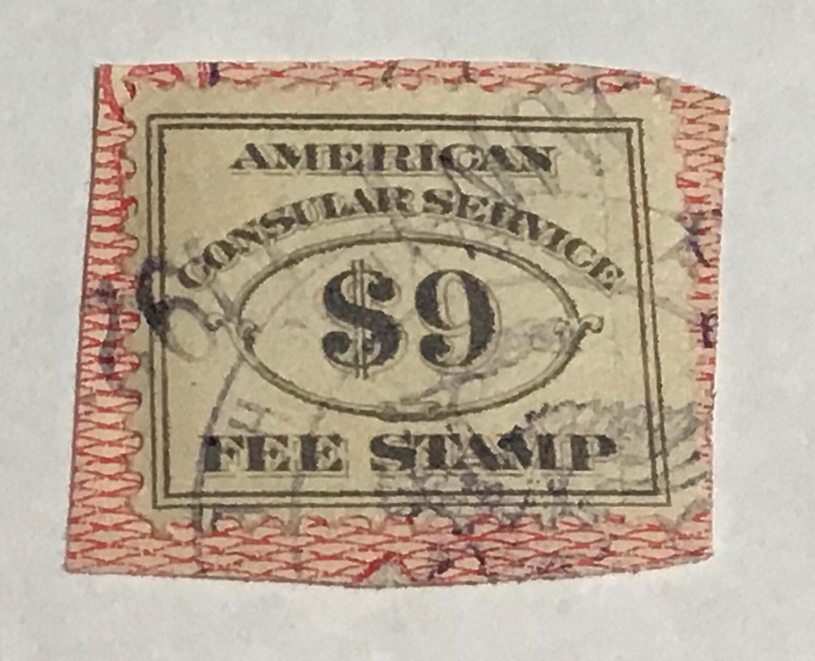 American Consular Service Fee Stamp 9, US #RK20 , 1906, Gray - Etsy