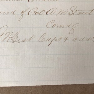 Civil War Hand Written Letter, 1864, Embossed Watermark, Head Quarters ...