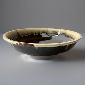 Large Vintage Studio Glazed Ceramic Pottery Serving Bowl, Unmarked, 13 ...