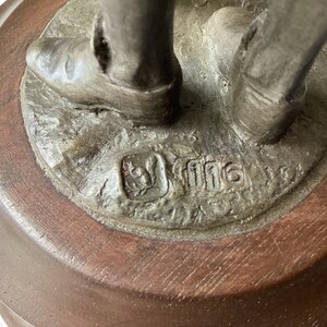 VTG Green Howard Bronze Sculpture, by Peter Hicks, Gift From General ...