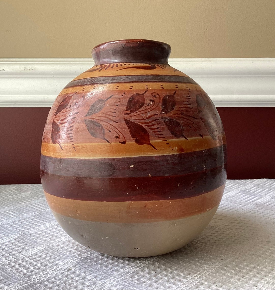 Vintage Glazed Pottery Vase, Peru?, 6 1/2” Tall - Etsy