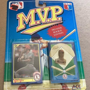 Vintage MLB M.V.P. Major League Players Collector Player Card With Pin ...