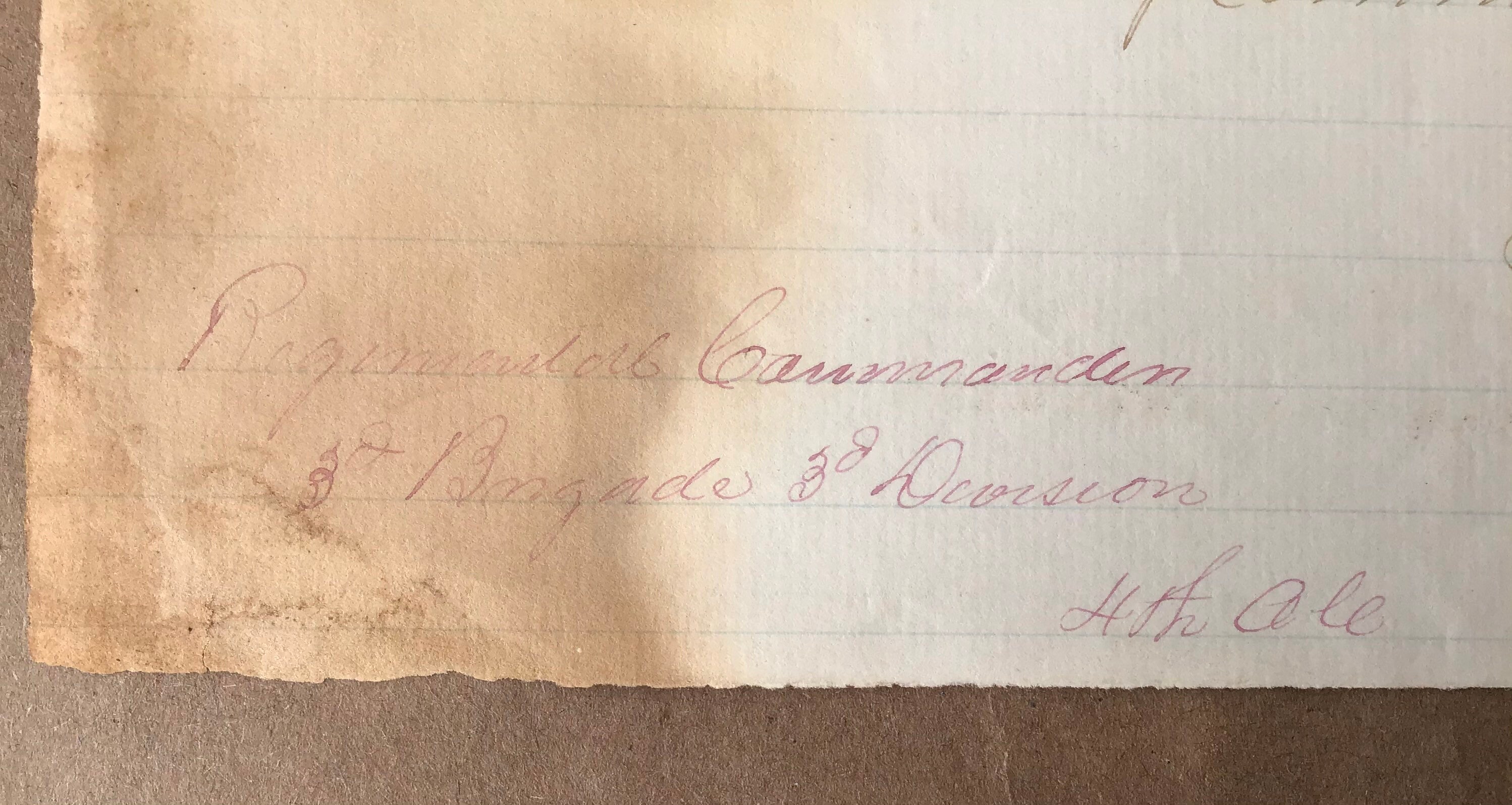 Civil War Hand Written Letter 1864 Embossed Watermark Head | Etsy