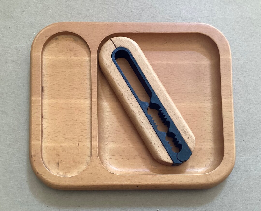 VTG Nissen Danmark Nutcracker & Wooden Nut Tray Set, Flemming Digsmed, Denmark - Etsy