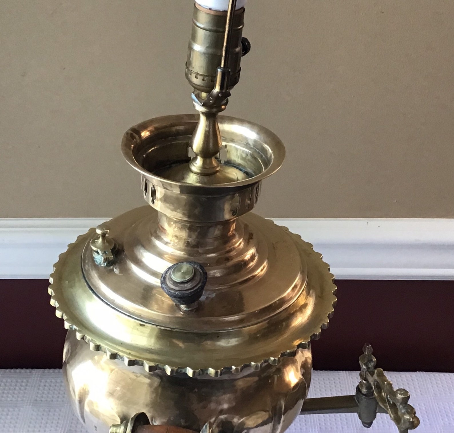 Antique Samovar Lamp Working Shade and Light Bulb Not - Etsy