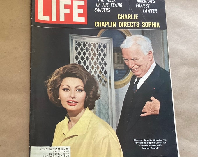 Vintage Life Magazine, April 1, 1966, Charlie Chaplin, Sophia Loren - Etsy
