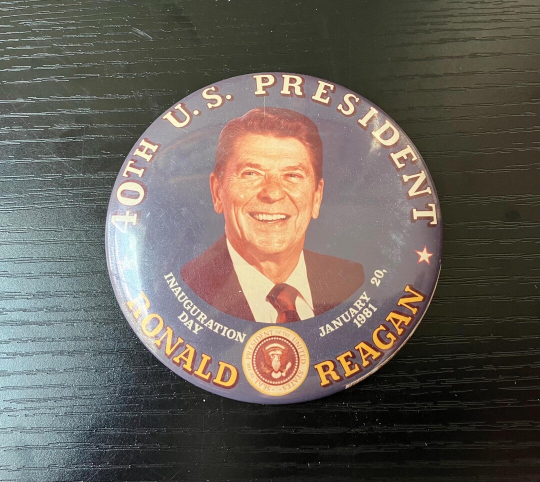 Vintage Ronald Reagan Inauguration Pin – 40th U.S. President, Jan 20 ...