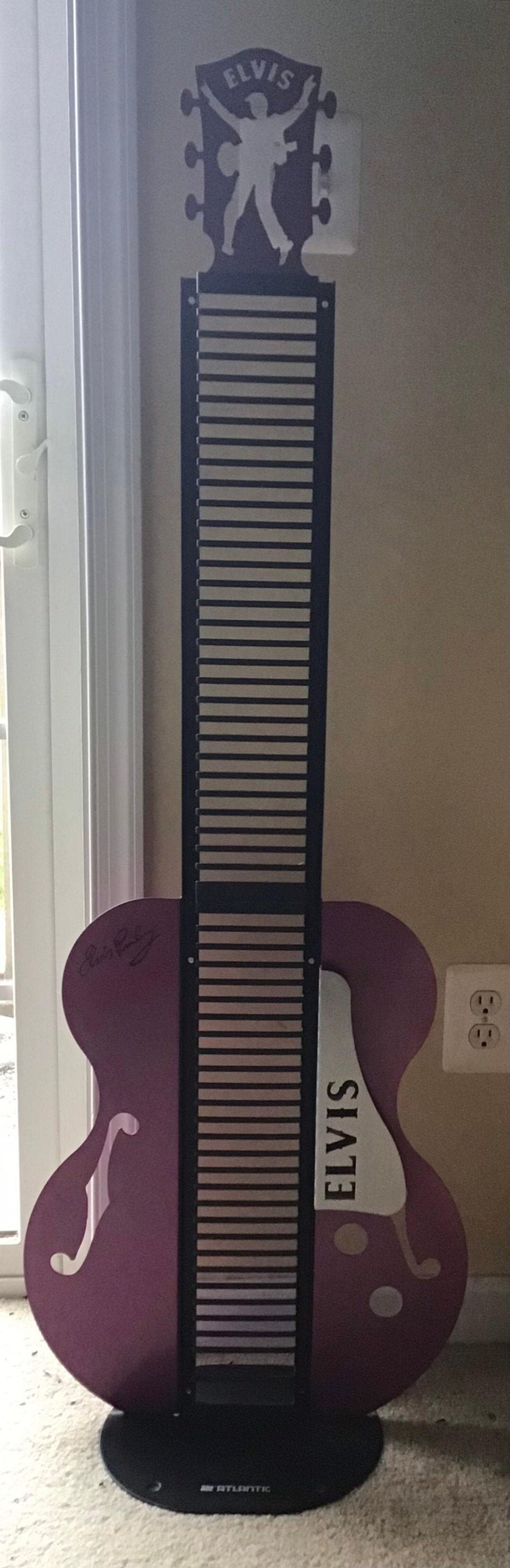Vintage Atlantic Elvis Presley Guitar Shape CD Holder Tower | Etsy