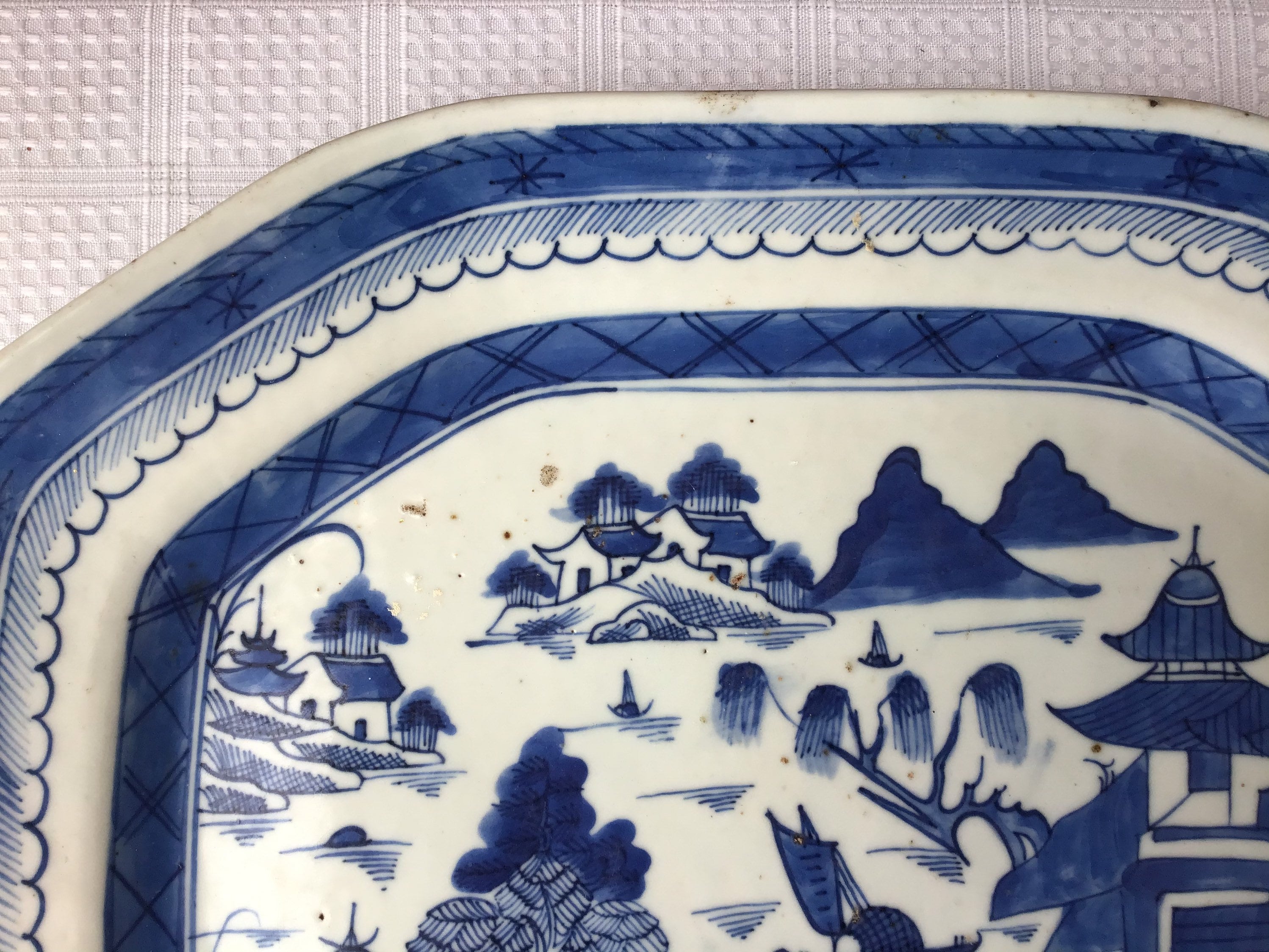 Large Antique 19th Century Chinese Porcelain Canton Platter | Etsy