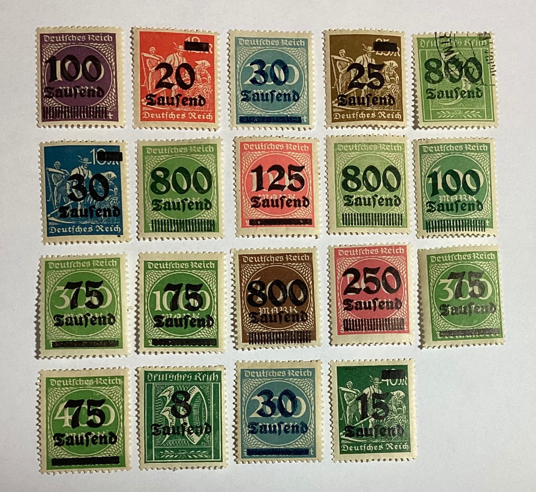 Vintage Lot of 19 German Deutsches Reich Saufend Postage Stamps - Etsy