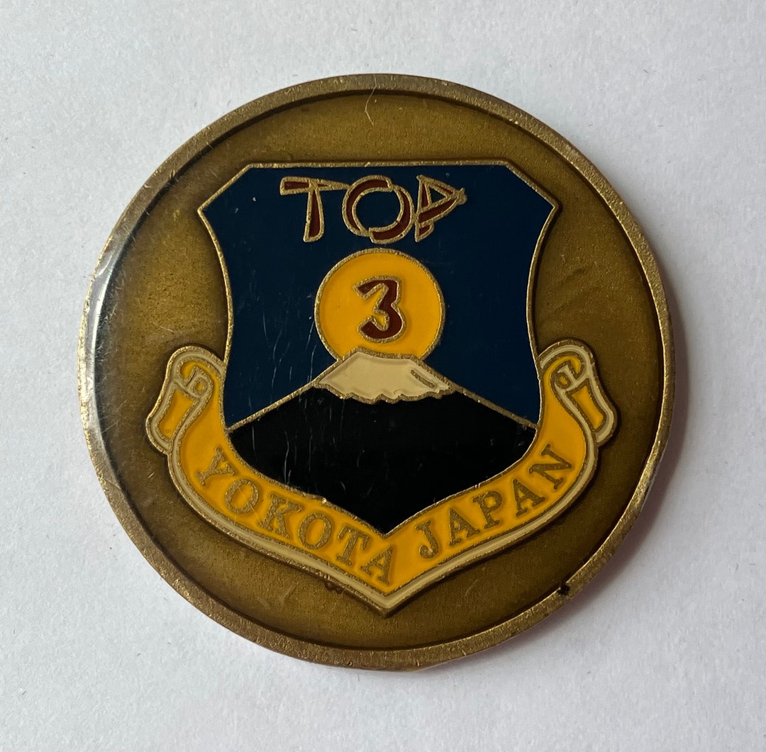 USAF Top 3 Yokota Japan Challenge Coin, Rare - Etsy