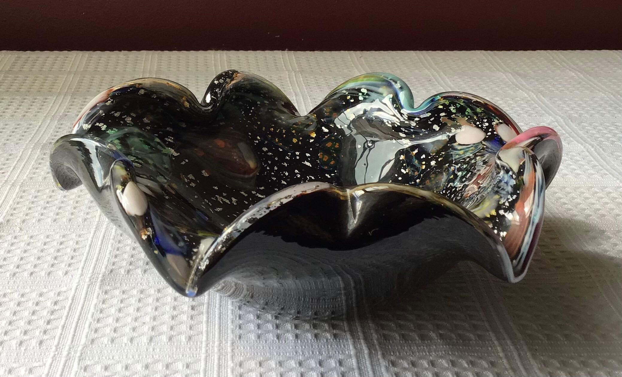 Vintage Greek Mixaha Polychrome Art Glass Bowl, 6 3/4” X 7” X 2 1/2” - Etsy