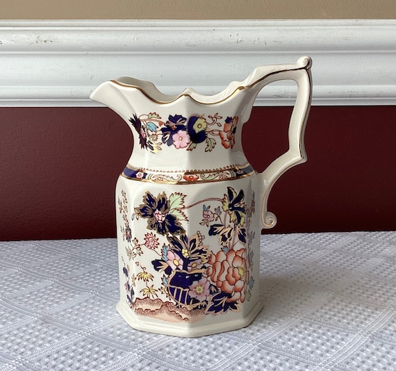 Vintage Masons Ironstone Creamer Pitcher mandarin Made in - Etsy