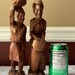 Pair of VTG Hand Carved Wooden African Statues, Drummer Man & Woman ...