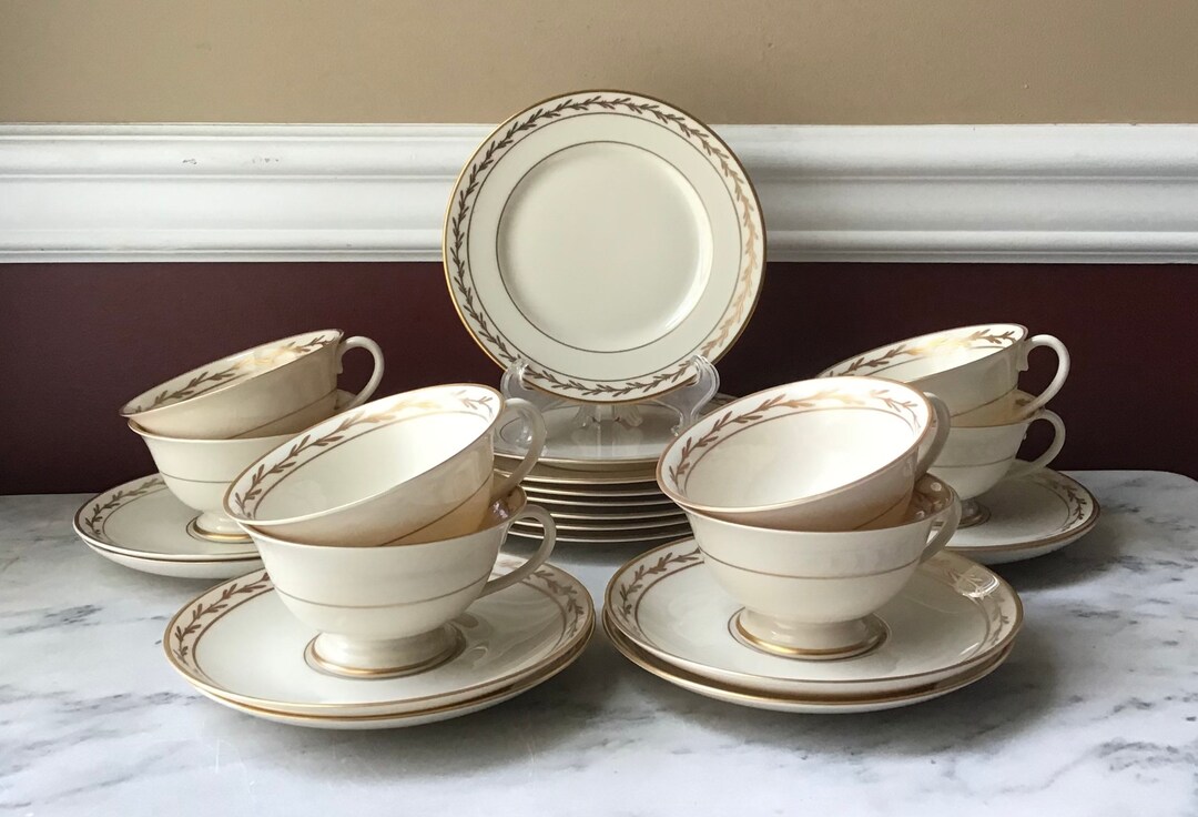24-piece Vintage Franciscan China, “beverly”, Tea & Dessert Service for ...