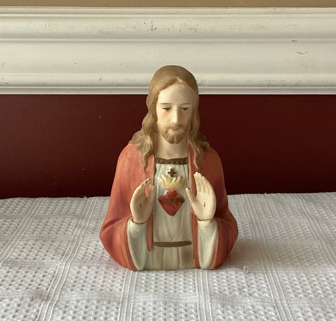 VTG 1961 Hand Painted Porcelain Jesus Stigmata Figurine, Japan, 5" T - Etsy