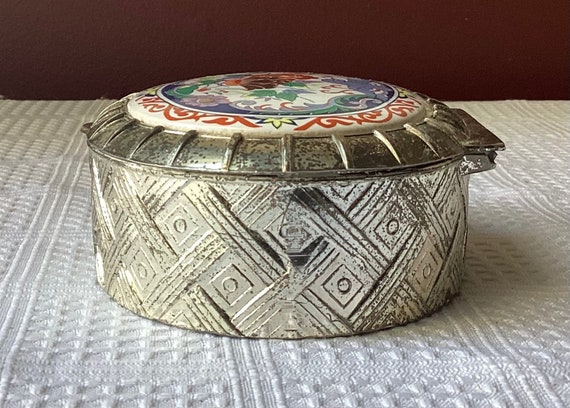 Vintage F.B. Rogers Silver Plate Trinket Box with Mir… - Gem