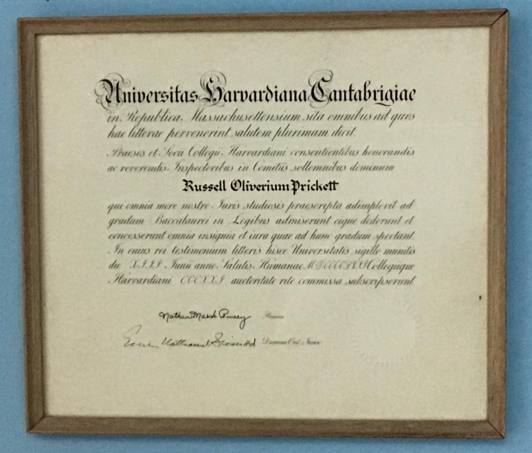 Blank Harvard Diploma