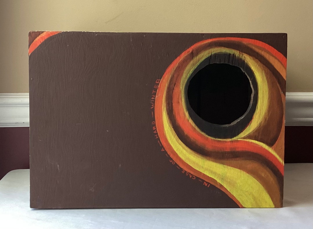 VTG 1979 Wooden Peep Box Art, Squirrel Digs, View in Case of Hard ...