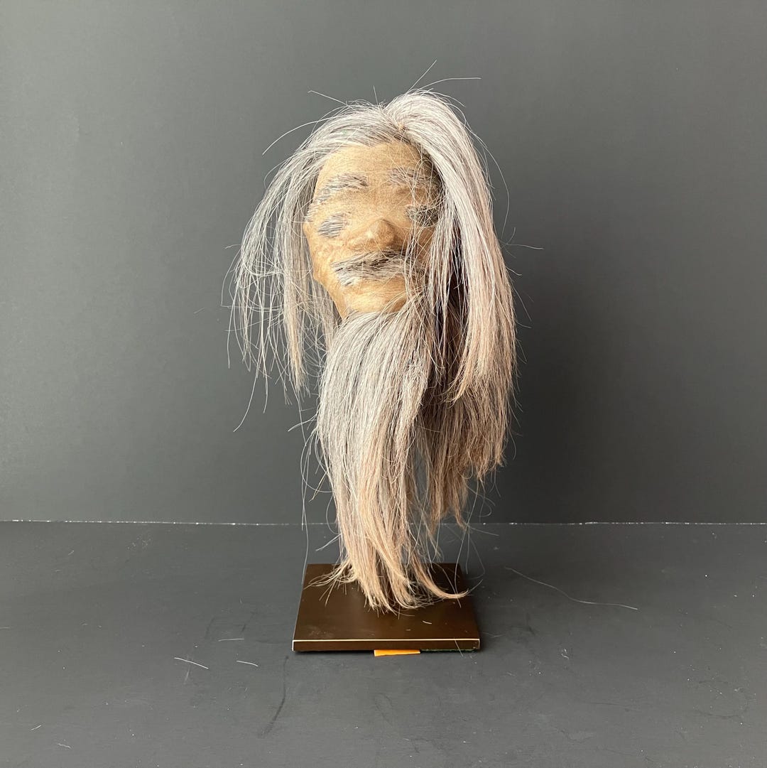 Vintage Tsantsa Shrunk Head Replica on Metal Stand - Etsy