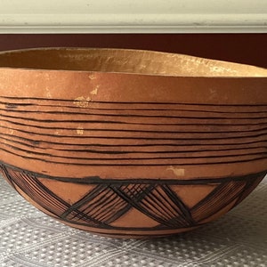Vintage African Calabash Gourd Hand Made and Decorated Bowl - Etsy