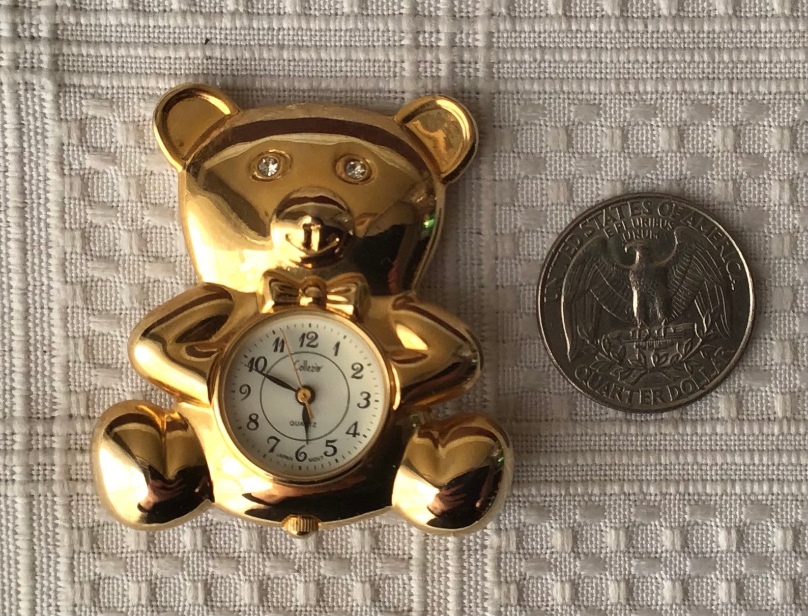 Vintage Collezio Miniature Teddy Bear Quartz Clock Working - Etsy