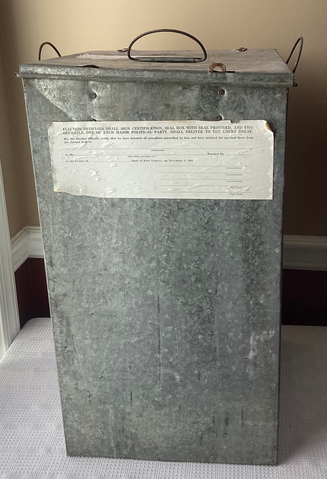 November 8, 1994 West Virginia House of Representatives Election Ballot ...