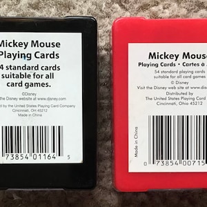 Lot of 2 Decks Vintage Disney Mickey Mouse by Playing Cards US Playing ...