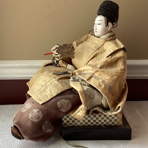 Antique Large Japanese Doll, Emperor Ojin, Meiji Period (1868-1912), 12 ...
