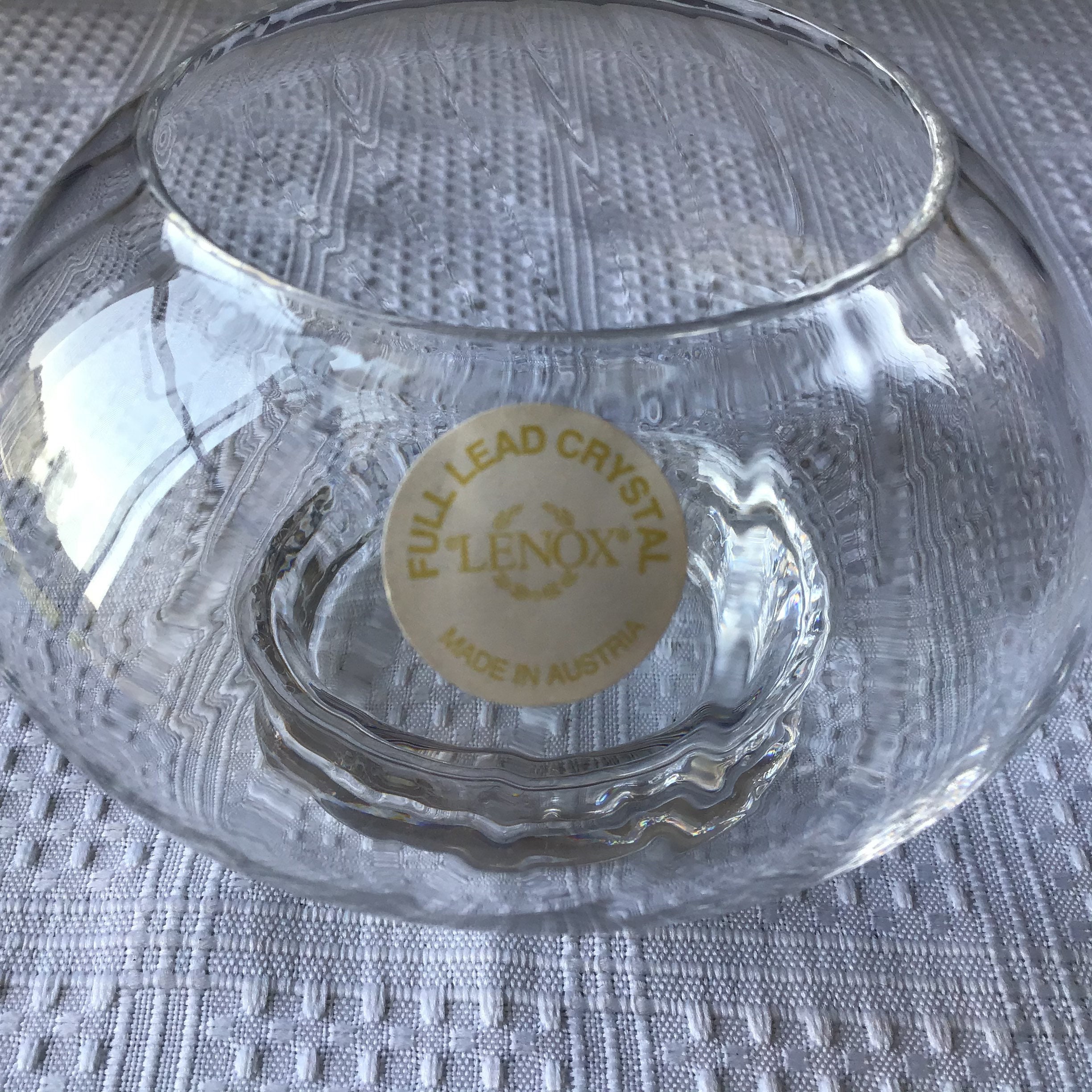 Vintage Lenox Crystal Illumination Full Lead Crystal Tea Light Holder ...