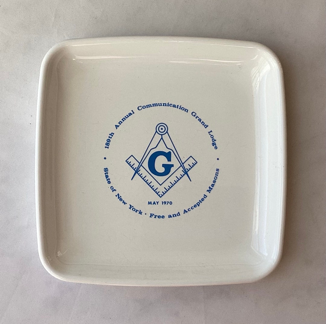 Rare Freemason 189th Annual Com. Grand Lodge Ceramic Plate, Corning ...