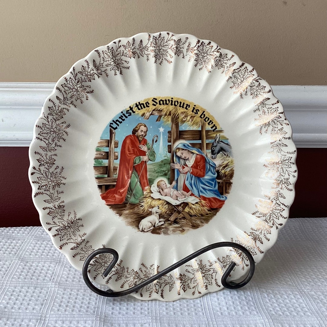 VTG Nativity Porcelain Plate Christ the Saviour is Born, 1956, USA - Etsy