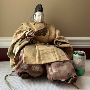 Antique Large Japanese Doll, Emperor Ojin, Meiji Period (1868-1912), 12 ...