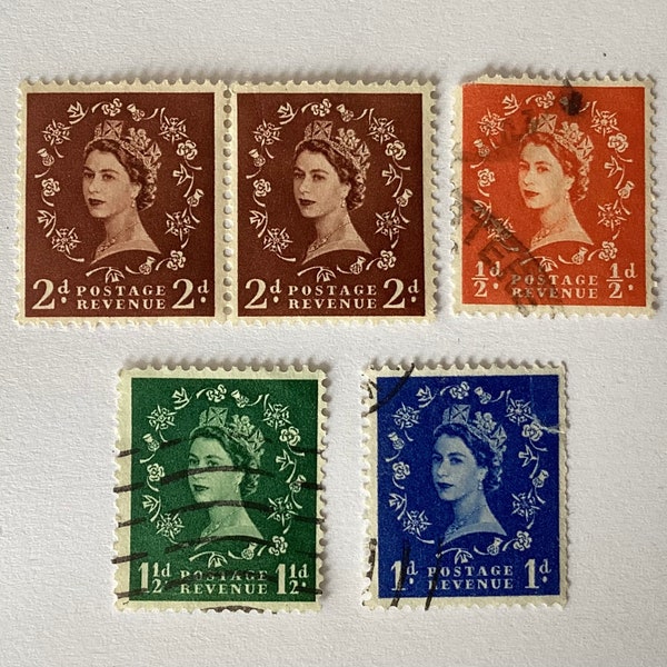 Queen Elizabeth Stamps - Etsy