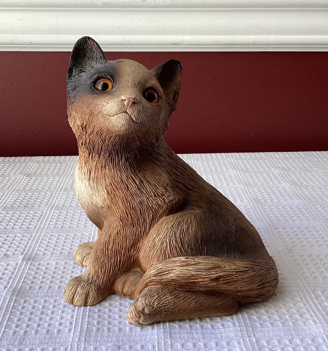 Vintage Sandicast Sit Kitten - Calico Cat Figurine, Handcast & Hand ...