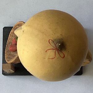 VTG Japanese Ceramic Boy Figurine on Wooden Base, Signed, 6" Tall - Etsy