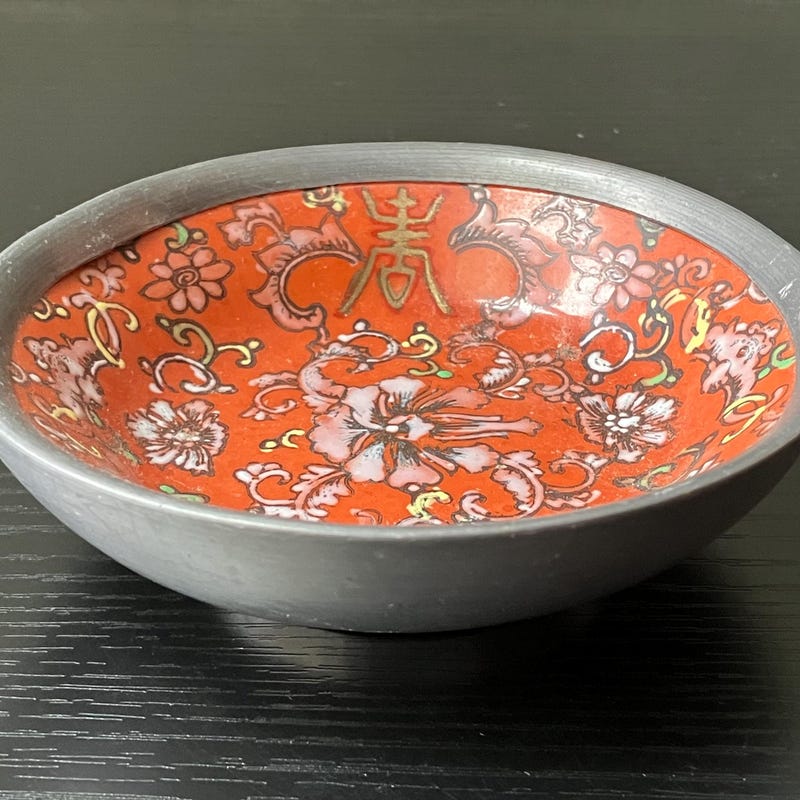 Porcelain and Pewter Bowl - Etsy