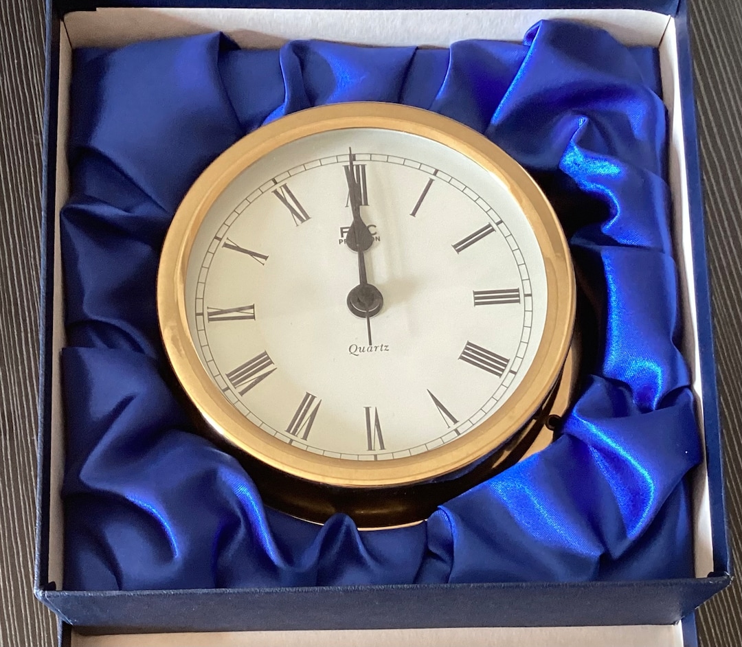FCC Precision Quartz Brass Clock - Etsy
