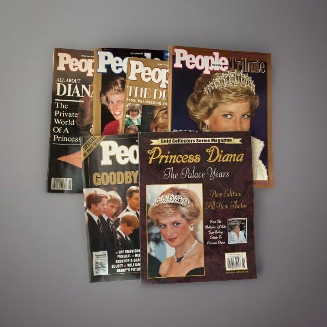 Collection of 6 Vintage People Magazines Features Princess Diana 1988 ...