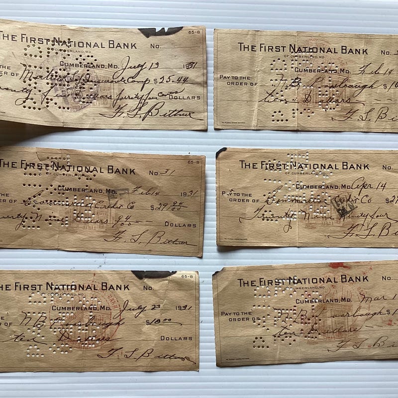 Old Bank Checks - Etsy