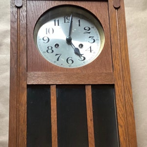 Antique German Mauthe Wall Clock With Key & Pendulum, Needs Service - Etsy