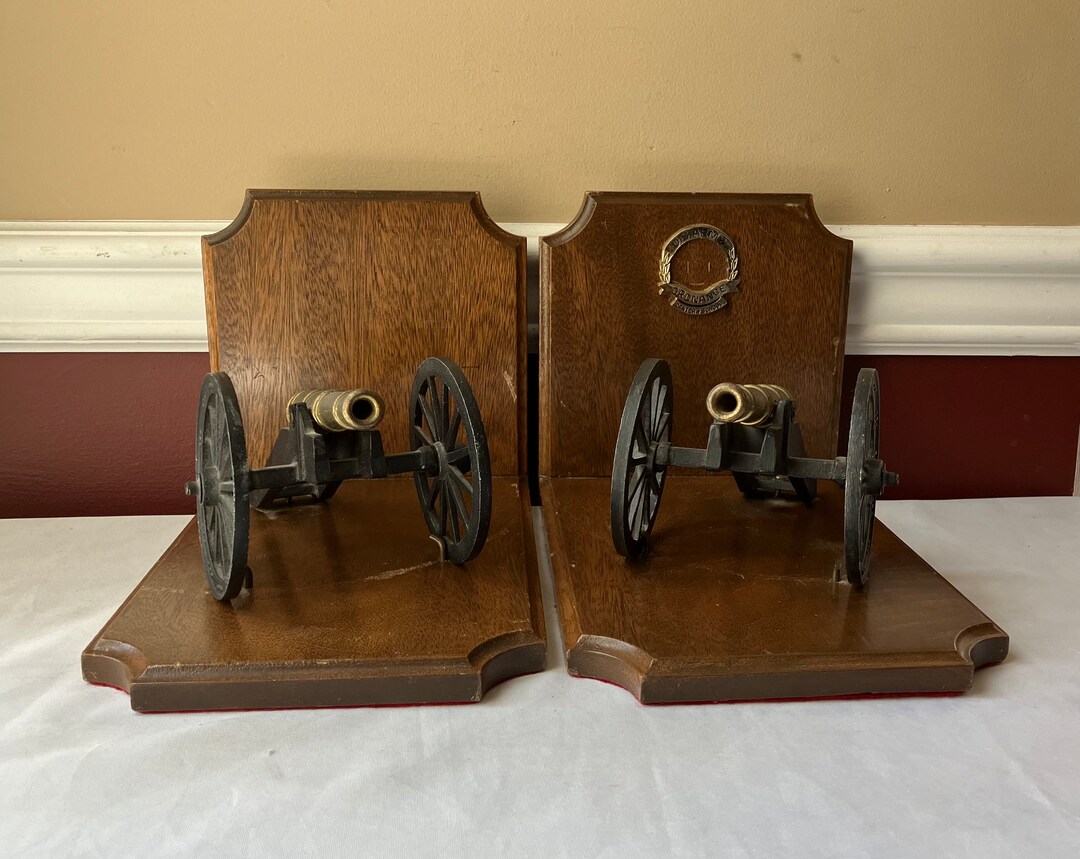 VTG US Army Ordnance Center School Decor. Canon Bookends - Etsy