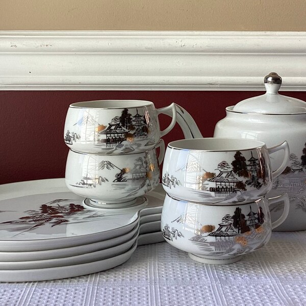 Pagoda Tea Set - Etsy
