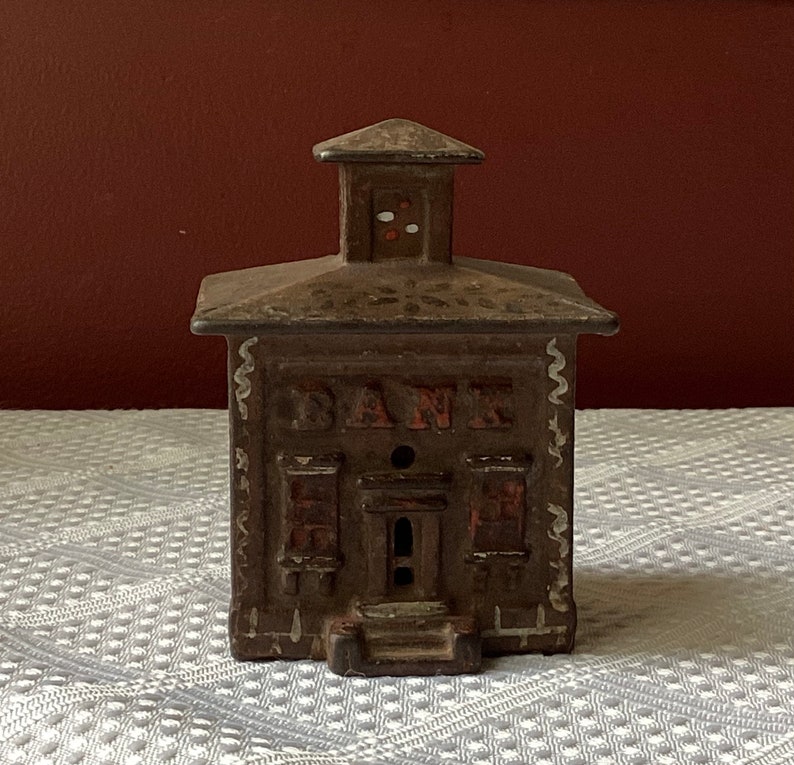 Antique 19th C. J&E Stevens Cast Iron Coin Bank - Etsy