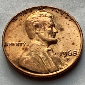 US 1968-D Lincoln Cent Penny - Etsy