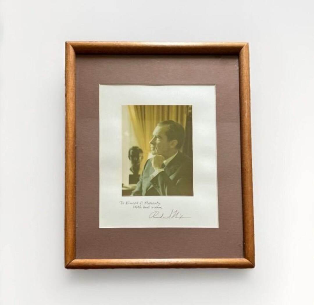 VTG Official White House President Richard Nixon Signed Photo Inscribed ...