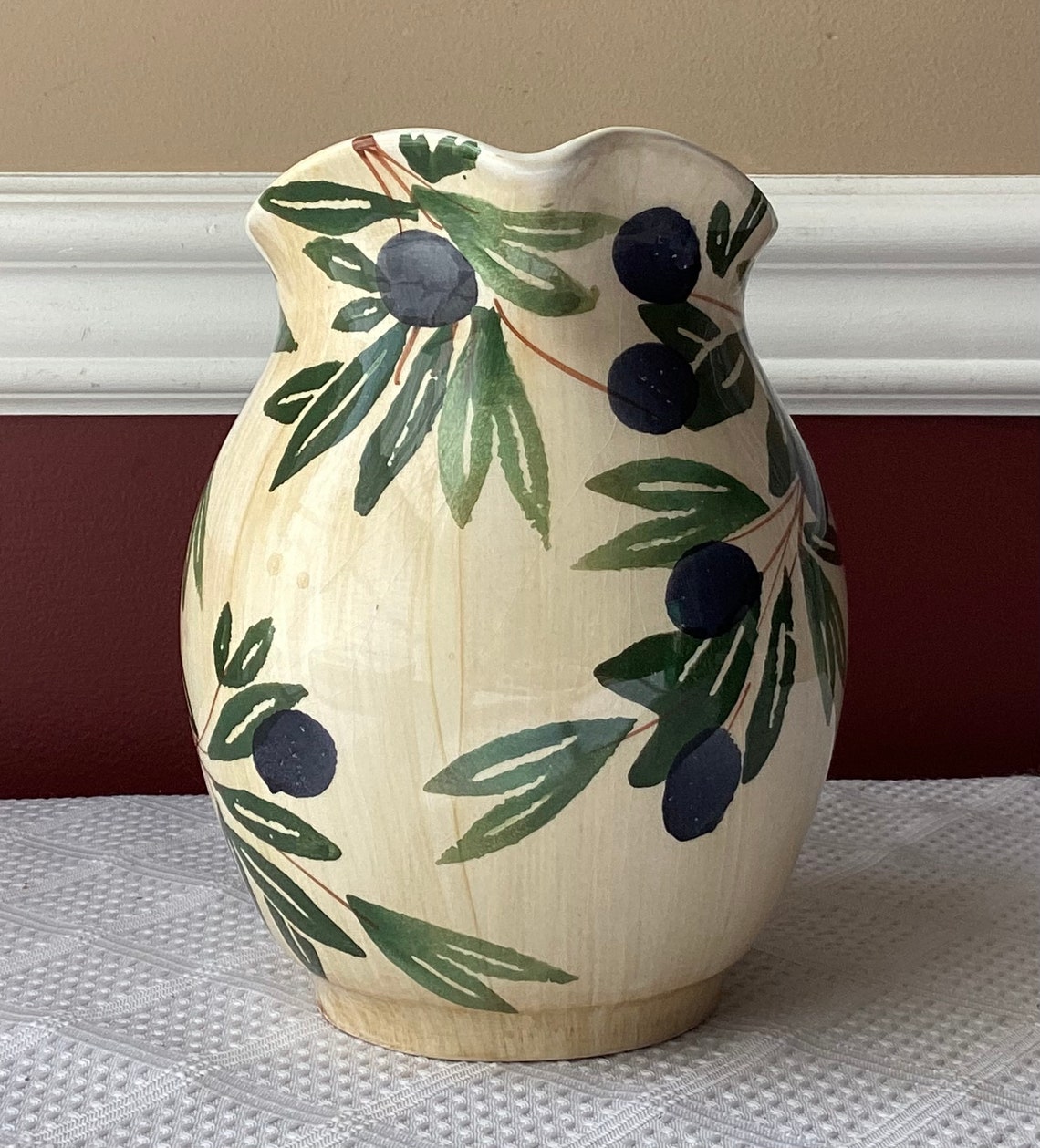 Vintage La Ceramica V.B.C Ceramic Pottery Pitcher Made in - Etsy